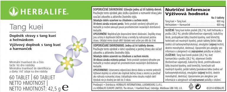 Herbalife Tang Kuei - 60 tabliet - Herba-Produkty.sk