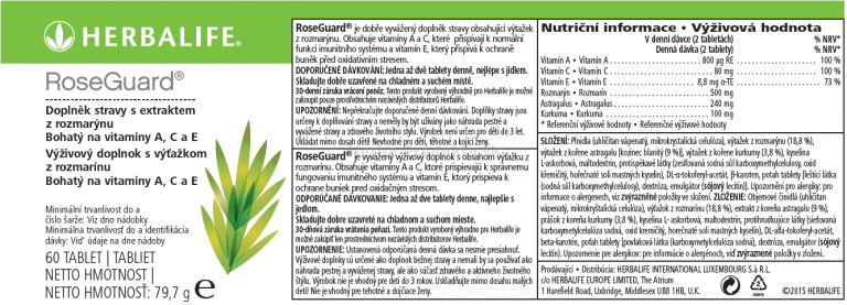 Herbalife RoseGuard - 60 tabliet - Herba-Produkty.sk